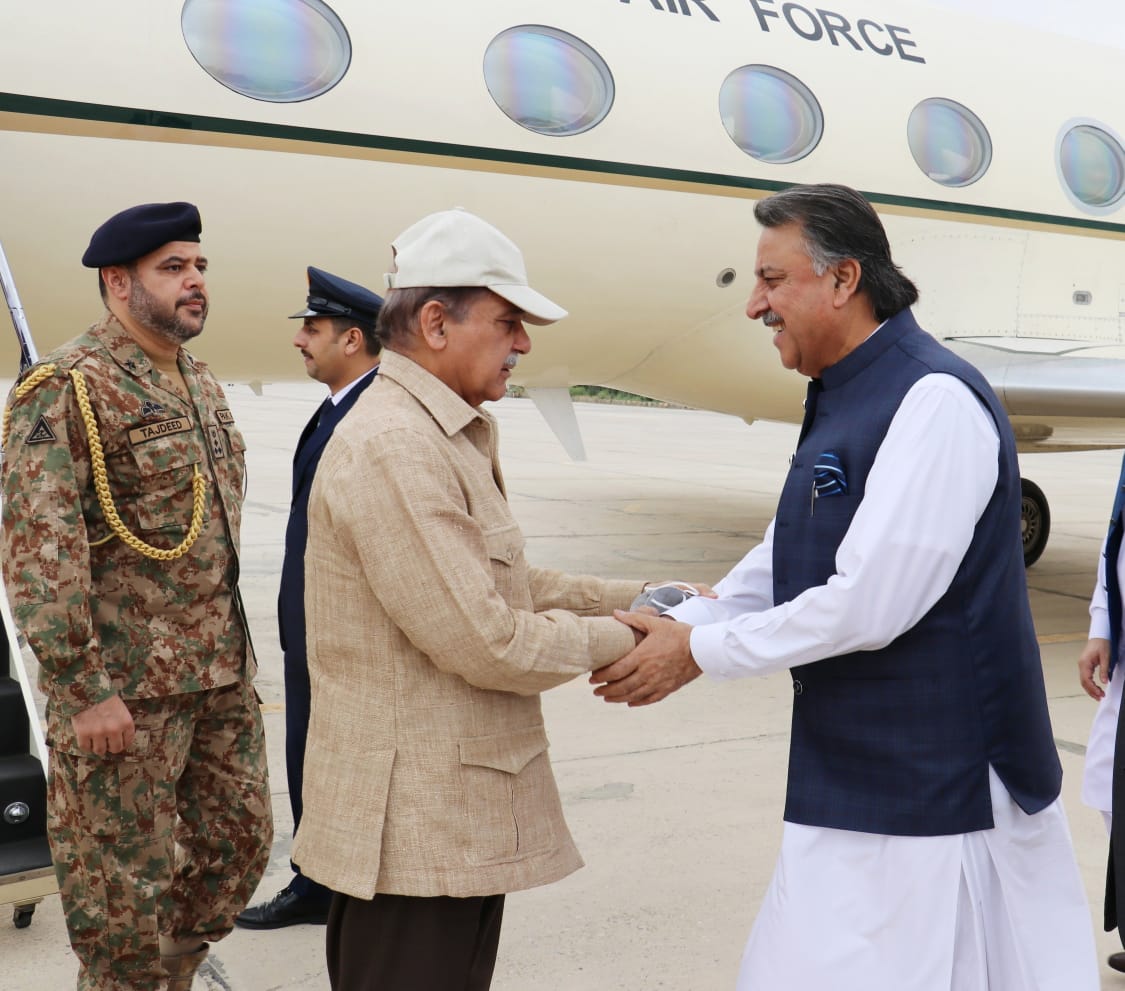 PM Shehbaz Sharif arrives in Quetta